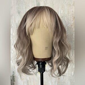 Nikita Wigs | Hair | Ash Blonde Curly Bob Wig With Bangs By Nikita Wigs ...